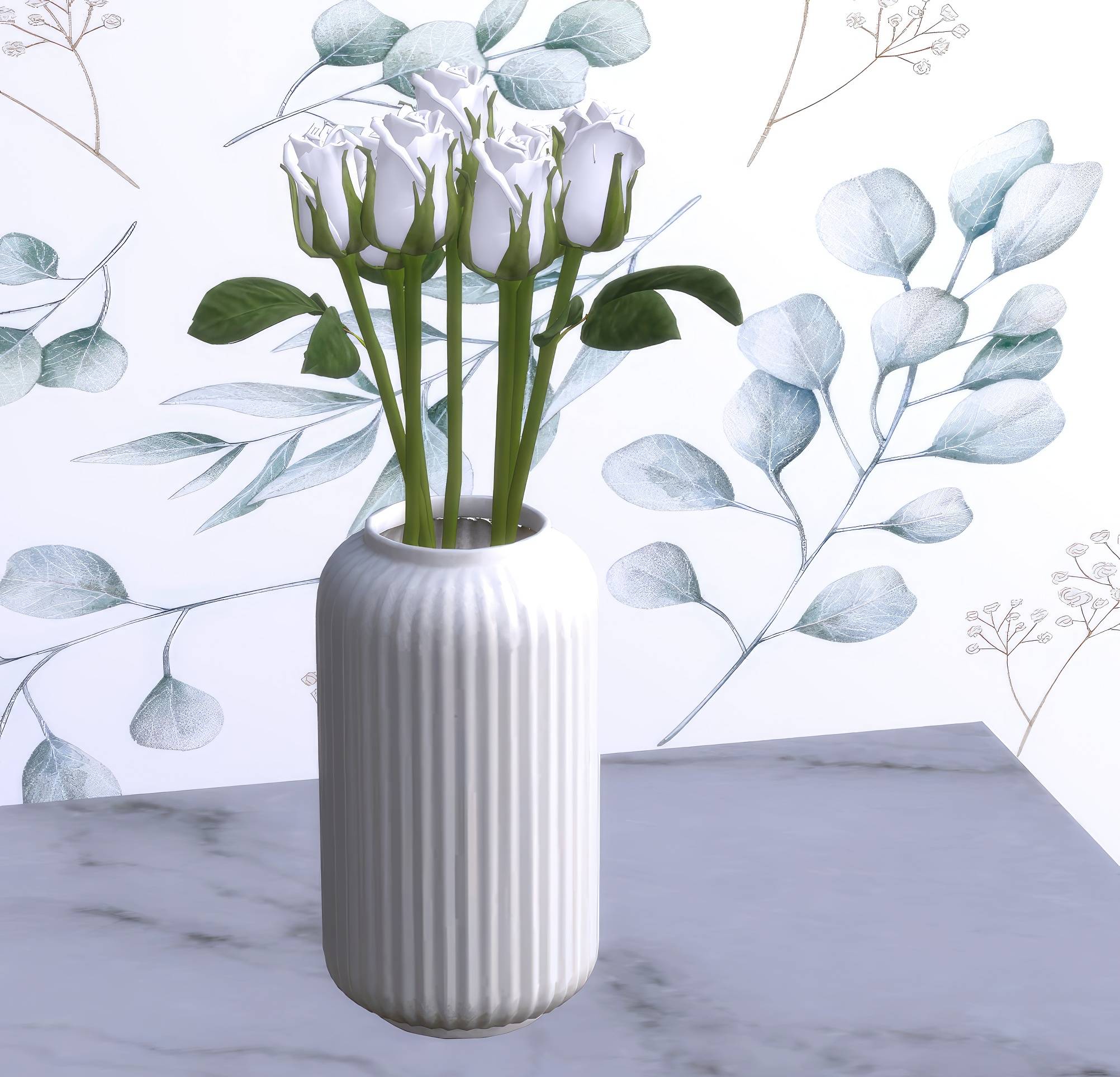 Antigue Roses in vase - set - The Sims 4 Build / Buy - CurseForge