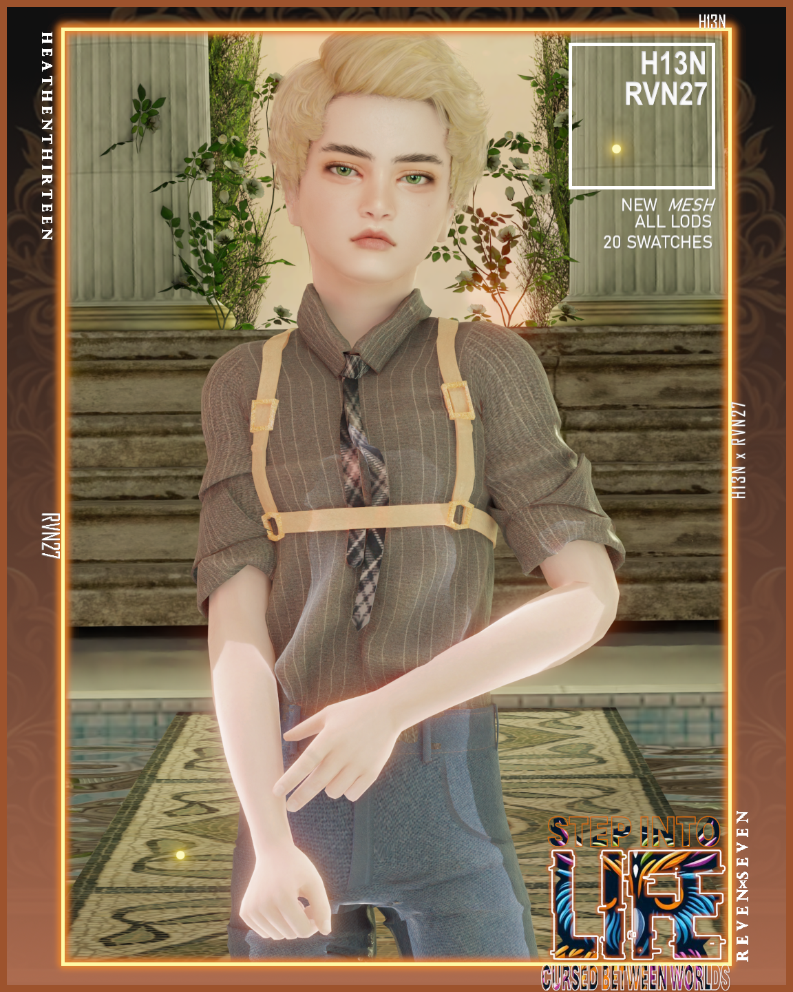 Child's Business Rolled Up Sleeve Fitted Shirt with Harness and Necktie ...