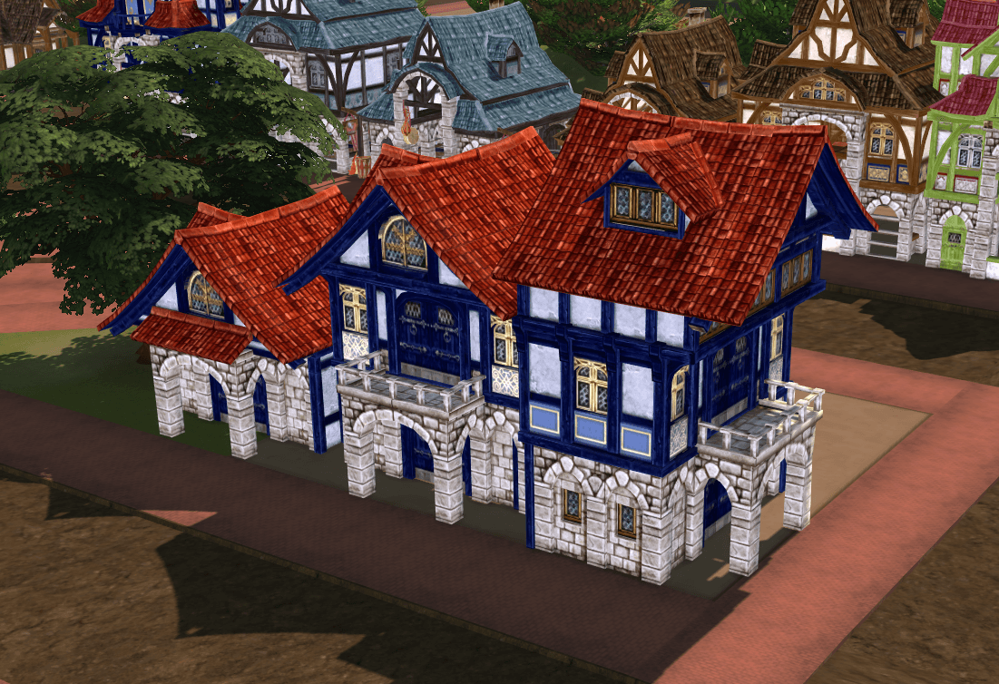 Medieval Old Town Hood Deco Houses - Theatre Set - Gallery - The Sims 4 ...