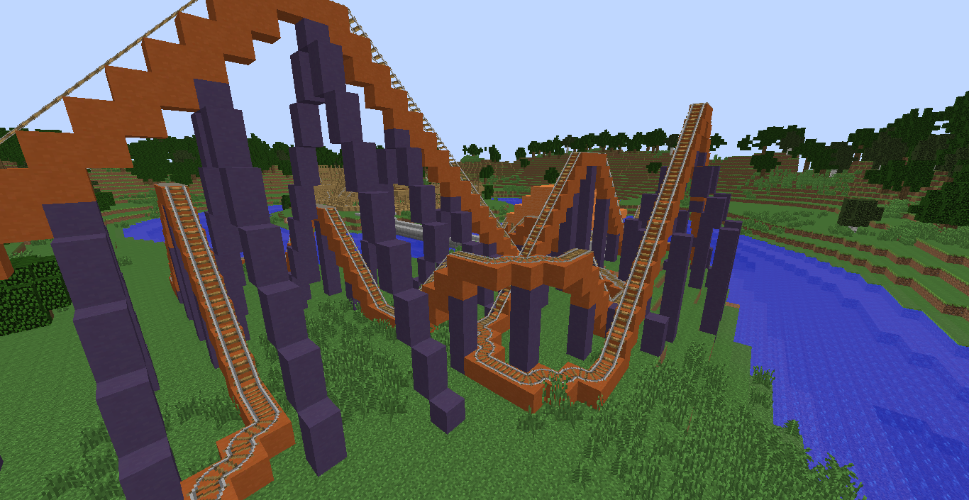 Dual Coasters - Two Realistic MineCraft RollerCoasters - Minecraft ...