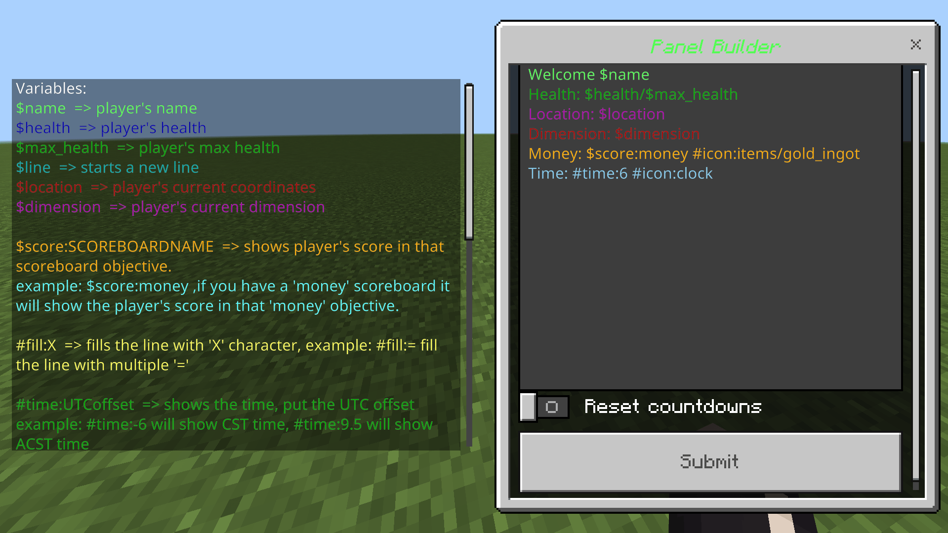 Customizable sidebar V2 - Minecraft Bedrock Scripts - CurseForge