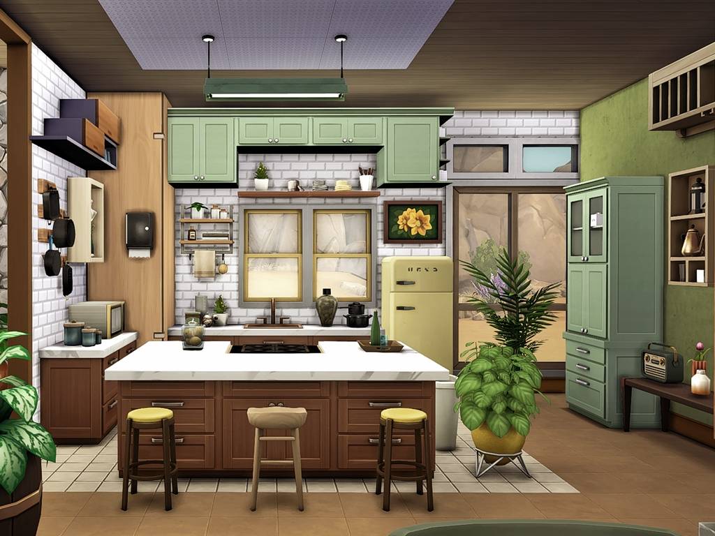 Retro Series - Kitchen 1 - Gallery - The Sims 4 Rooms / Lots - CurseForge