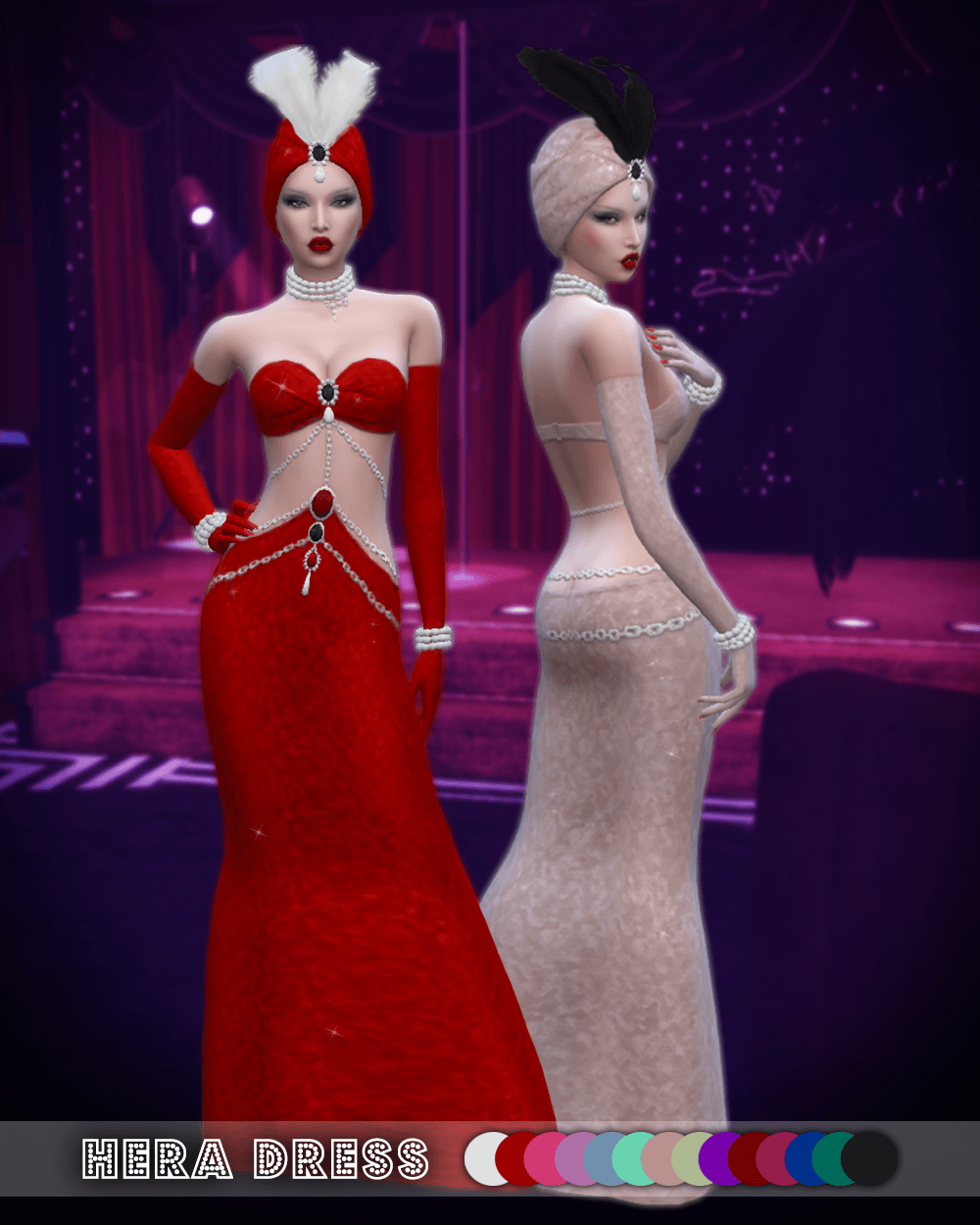 Hera Dress (Cabaret Collection) - The Sims 4 Create a Sim - CurseForge