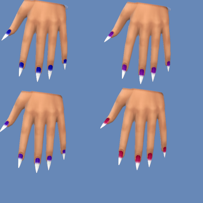 Triple Colored Nails - Gallery - The Sims 4 Create a Sim - CurseForge