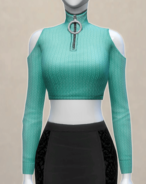 Okkult Shoulder Freeze Top Solids - Gallery - The Sims 4 Create a Sim ...