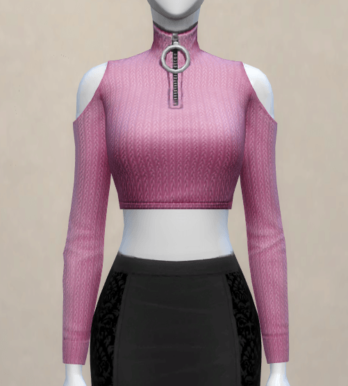 Okkult Shoulder Freeze Top Solids - Gallery - The Sims 4 Create a Sim ...