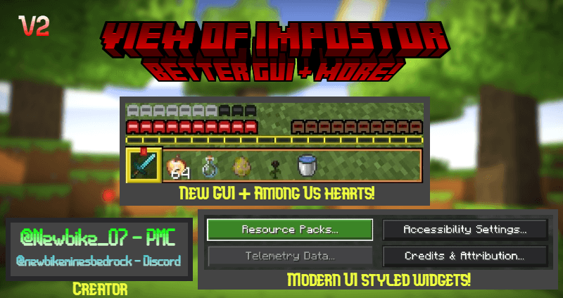 Better GUI + Among Us Hearts - Gallery - Minecraft Resource Packs ...