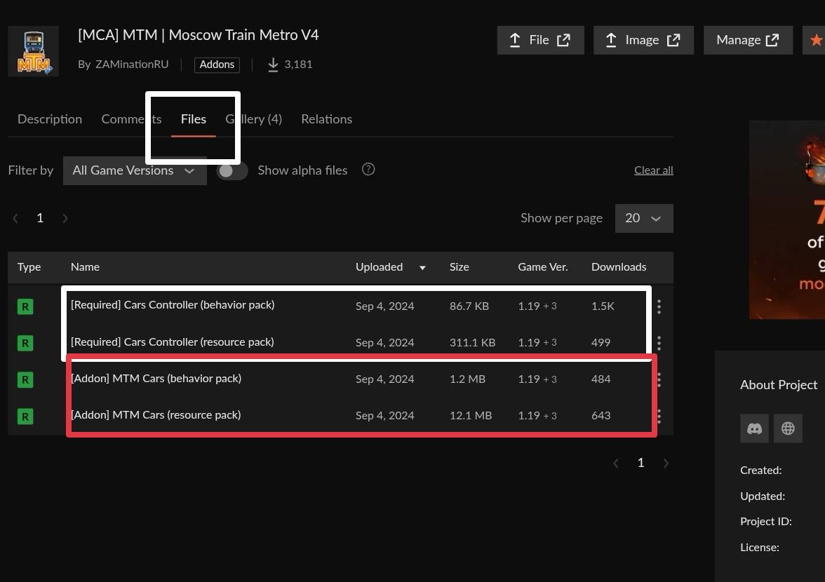 [MCA] MTM | Moscow Train Metro V4 - Minecraft Bedrock Addons - CurseForge