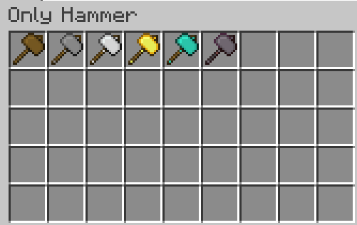 Only Hammer - Minecraft Mods - CurseForge