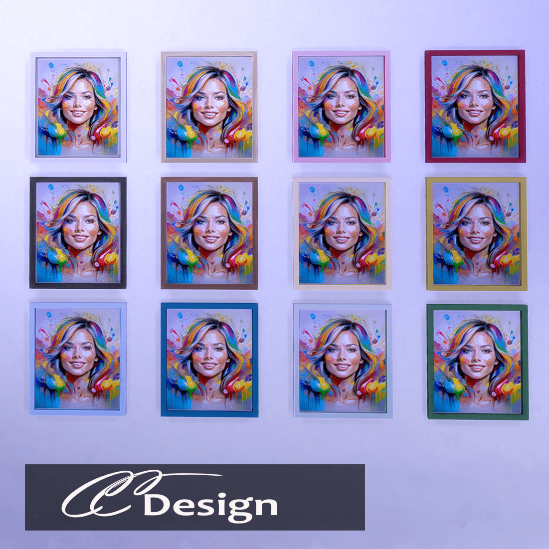 A modern, colorful female portrait 1 - Gallery - The Sims 4 Build / Buy ...