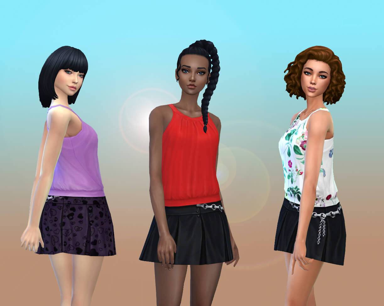 TS2 Tank Mini Skirt - The Sims 4 Create a Sim - CurseForge