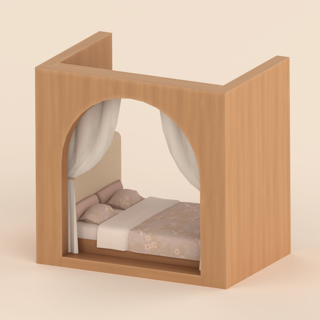 GUA_Arched Beam Bed - The Sims 4 Build / Buy - CurseForge