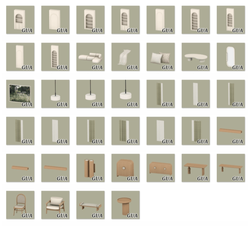 GUA_Living+Dining Set - APRICITY - The Sims 4 Build / Buy - CurseForge