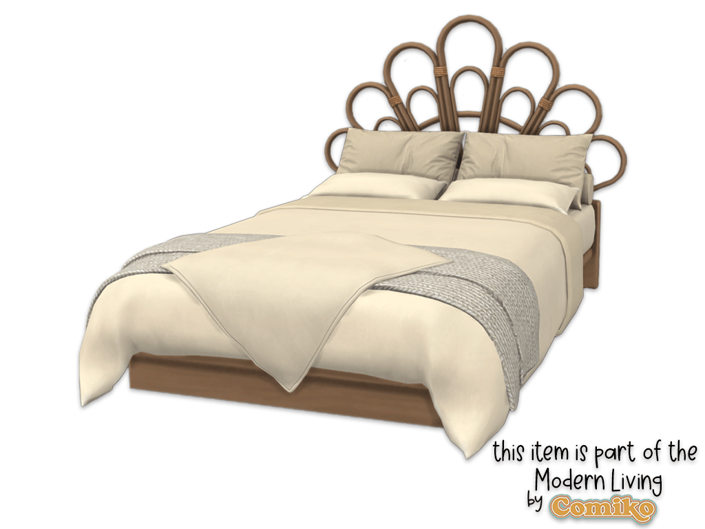 Comiko - Boho Bedroom Bed - Gallery - The Sims 4 Build / Buy - CurseForge