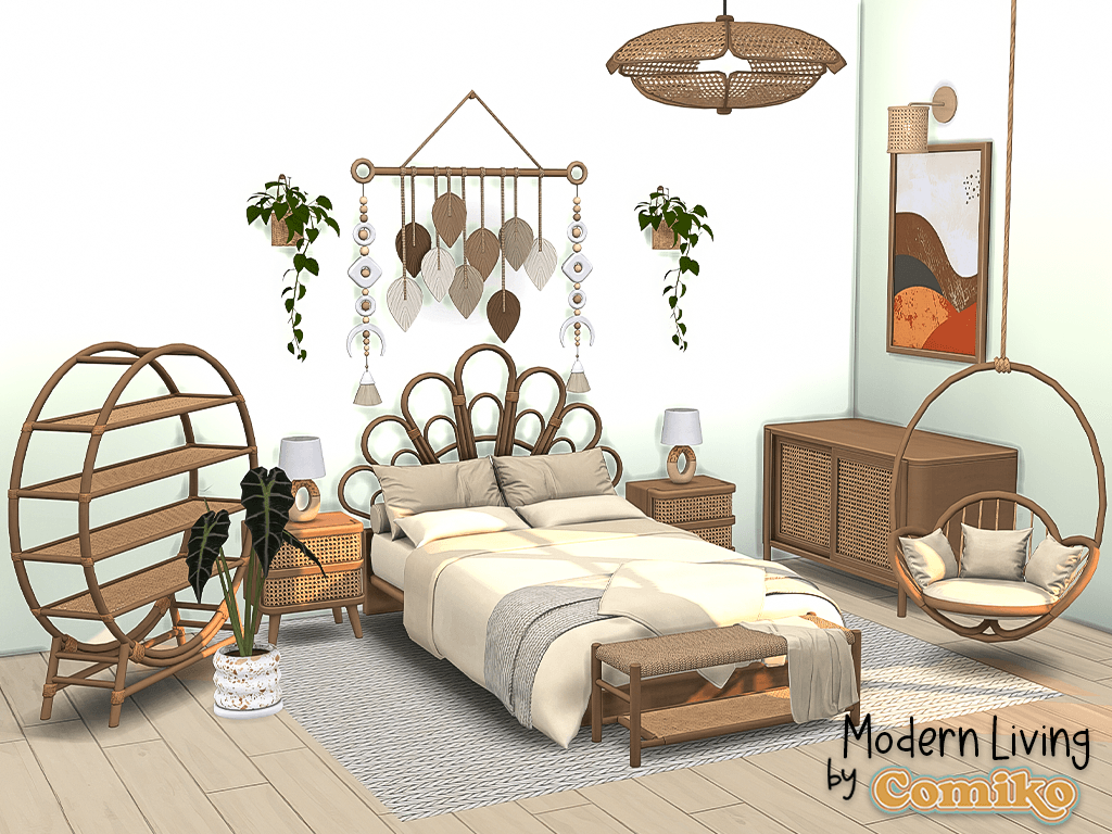 Comiko - Boho Bedroom Set - Gallery - The Sims 4 Build / Buy - CurseForge