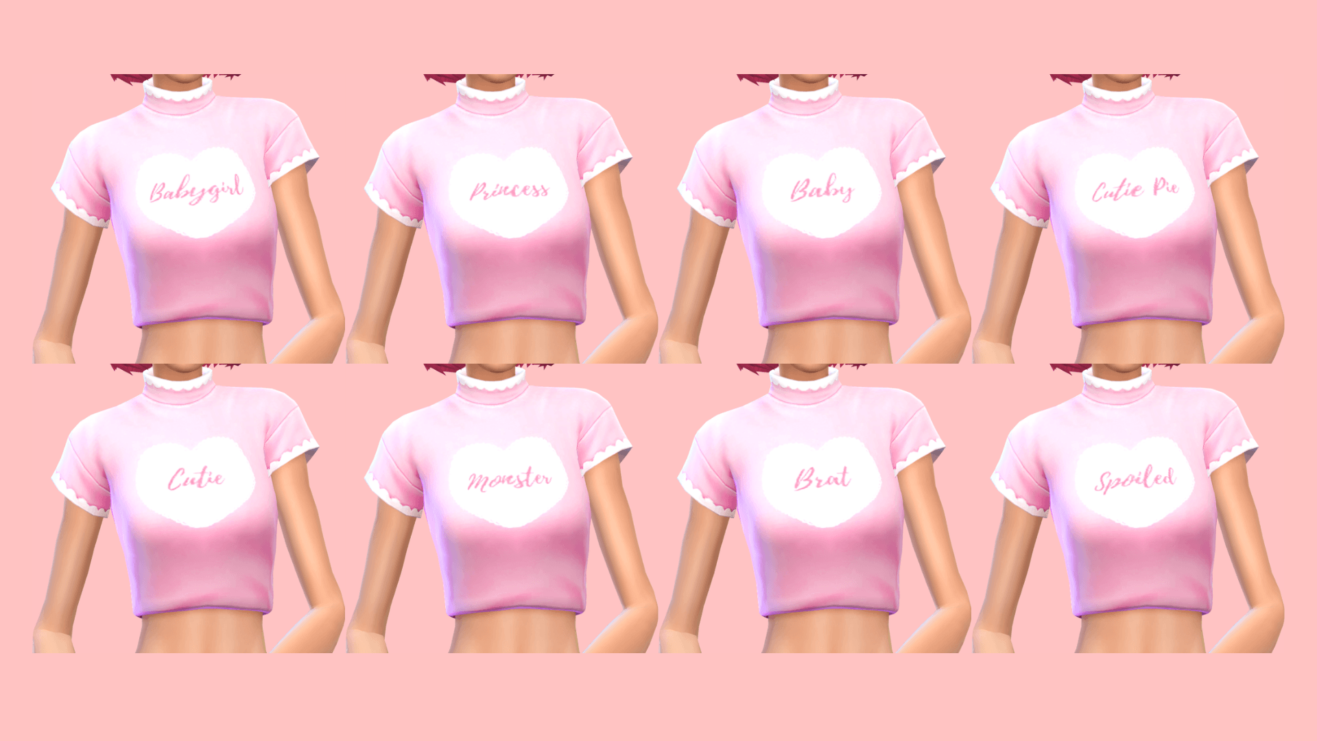 Babygirl Crop Top - Gallery - The Sims 4 Create a Sim - CurseForge