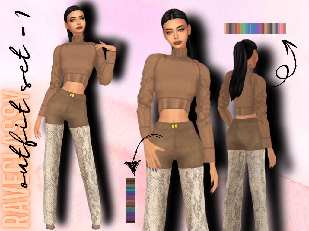 RAVECLASSY OUTFIT SET 1 - The Sims 4 Create a Sim - CurseForge