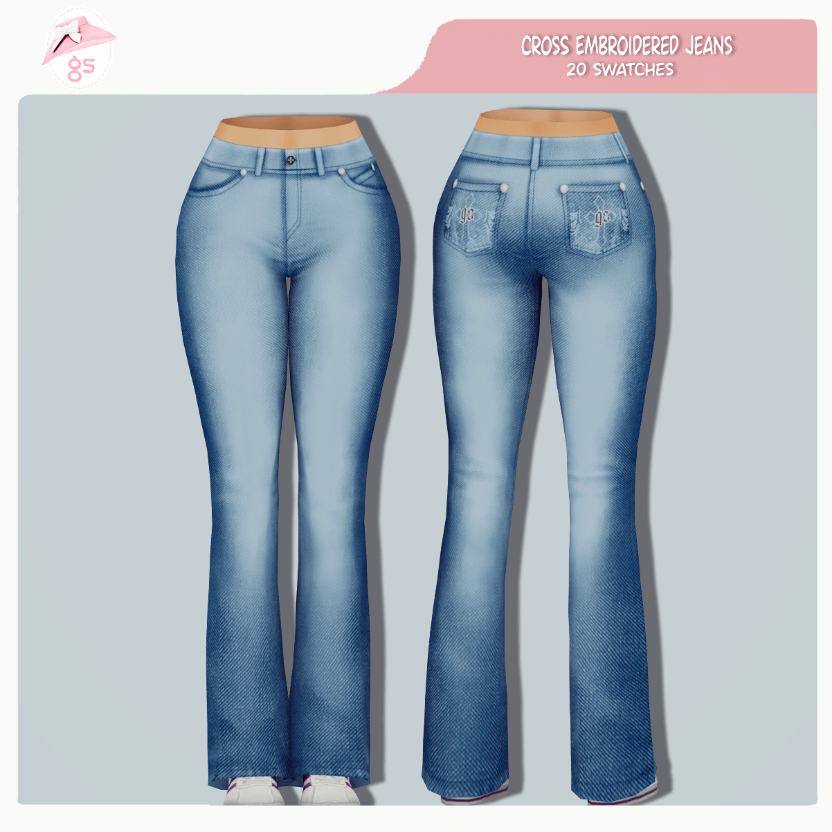 Cross Embroidered Jeans - Gallery - The Sims 4 Create a Sim - CurseForge