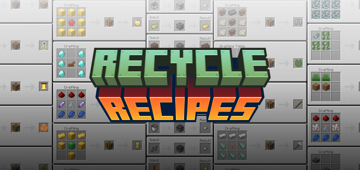 Recycle Recipes - Gallery - Minecraft Bedrock Addons - CurseForge