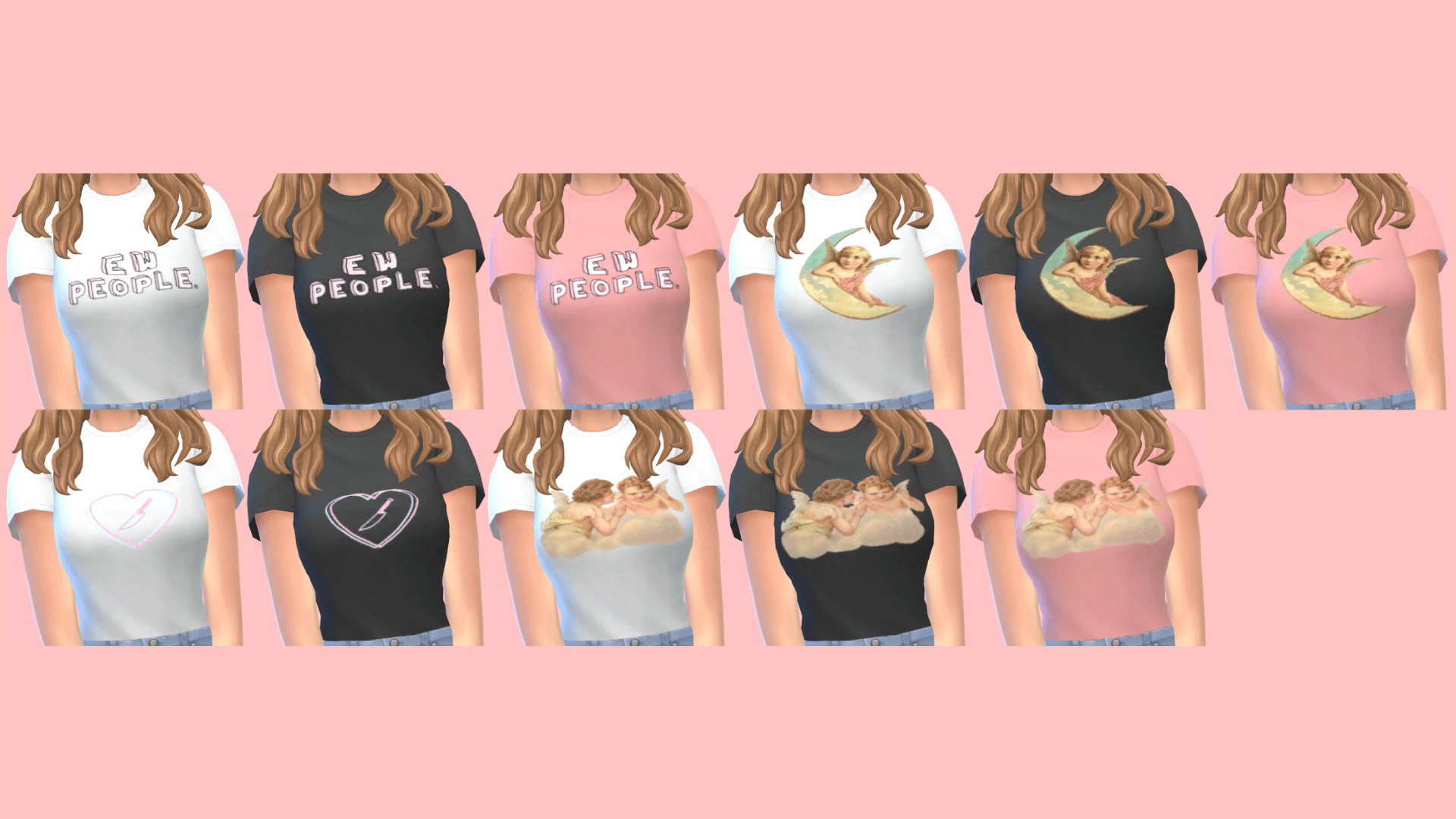 Aesthetic Tucked Tees - Gallery - The Sims 4 Create a Sim - CurseForge