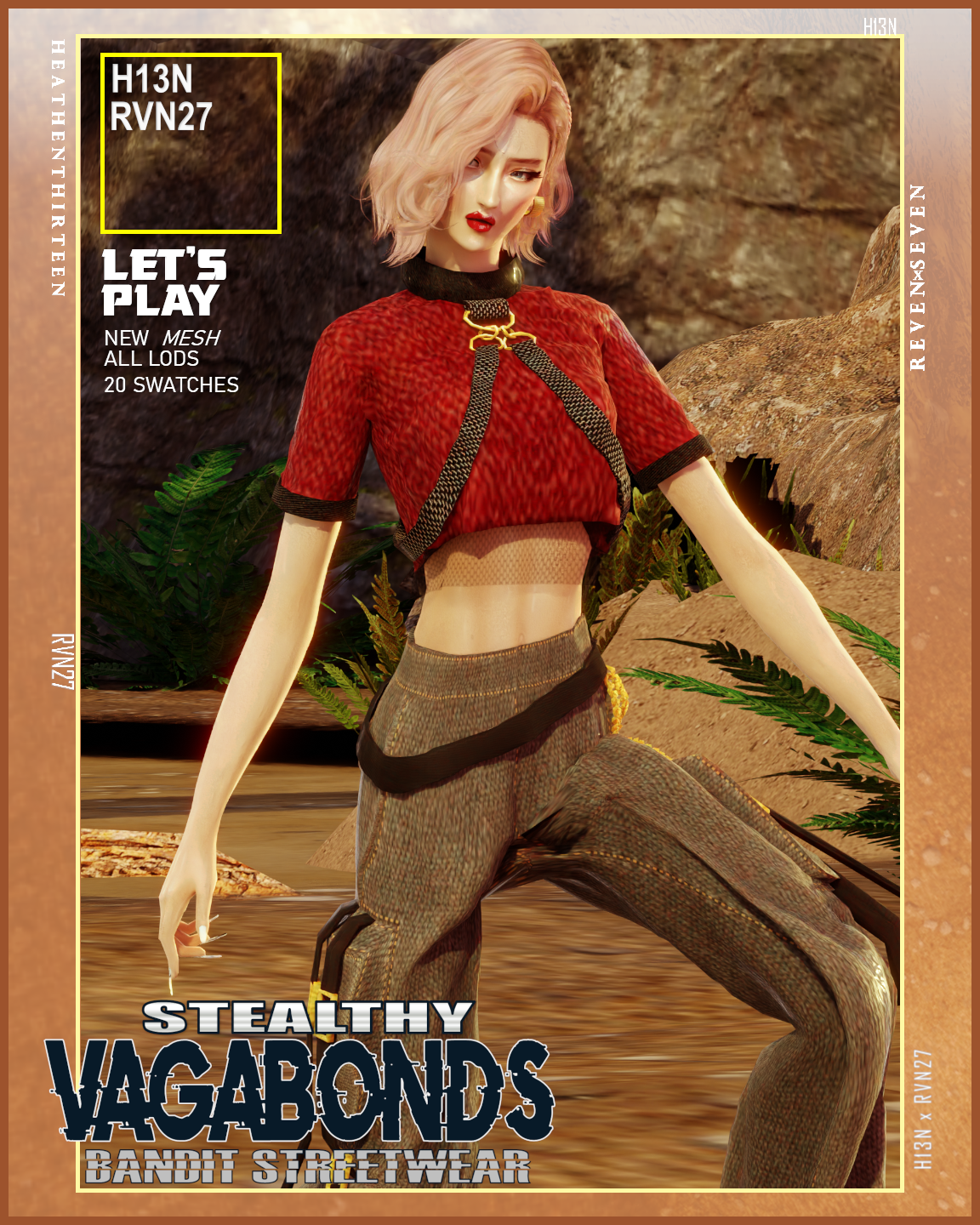 Gothic Edgy Crop Top Harness Fishnet Detail at The Sims 4 Nexus - Mods ...