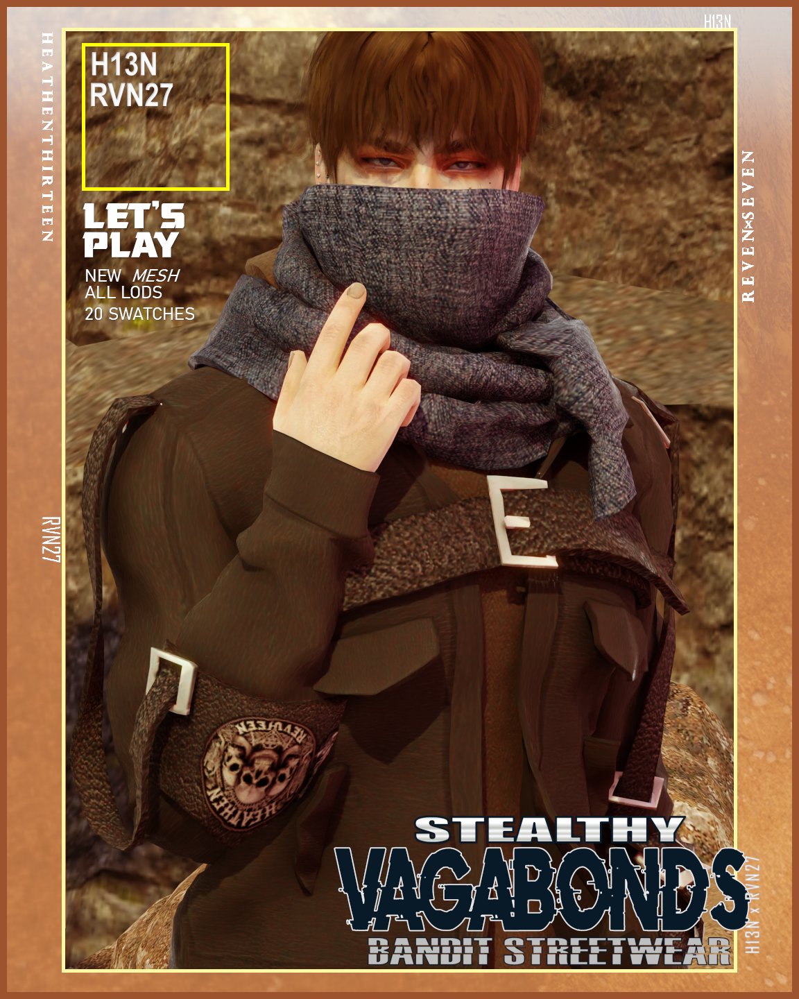 Men's Full Covered Urban Wrap Scarf Accessory - The Sims 4 Create a Sim ...