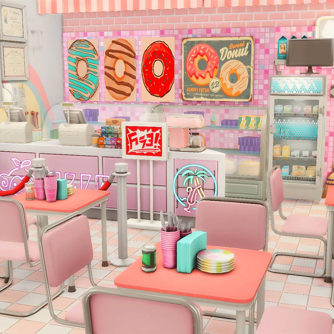 Donuts Corner Business 🍩 - Gallery - The Sims 4 Rooms / Lots - CurseForge