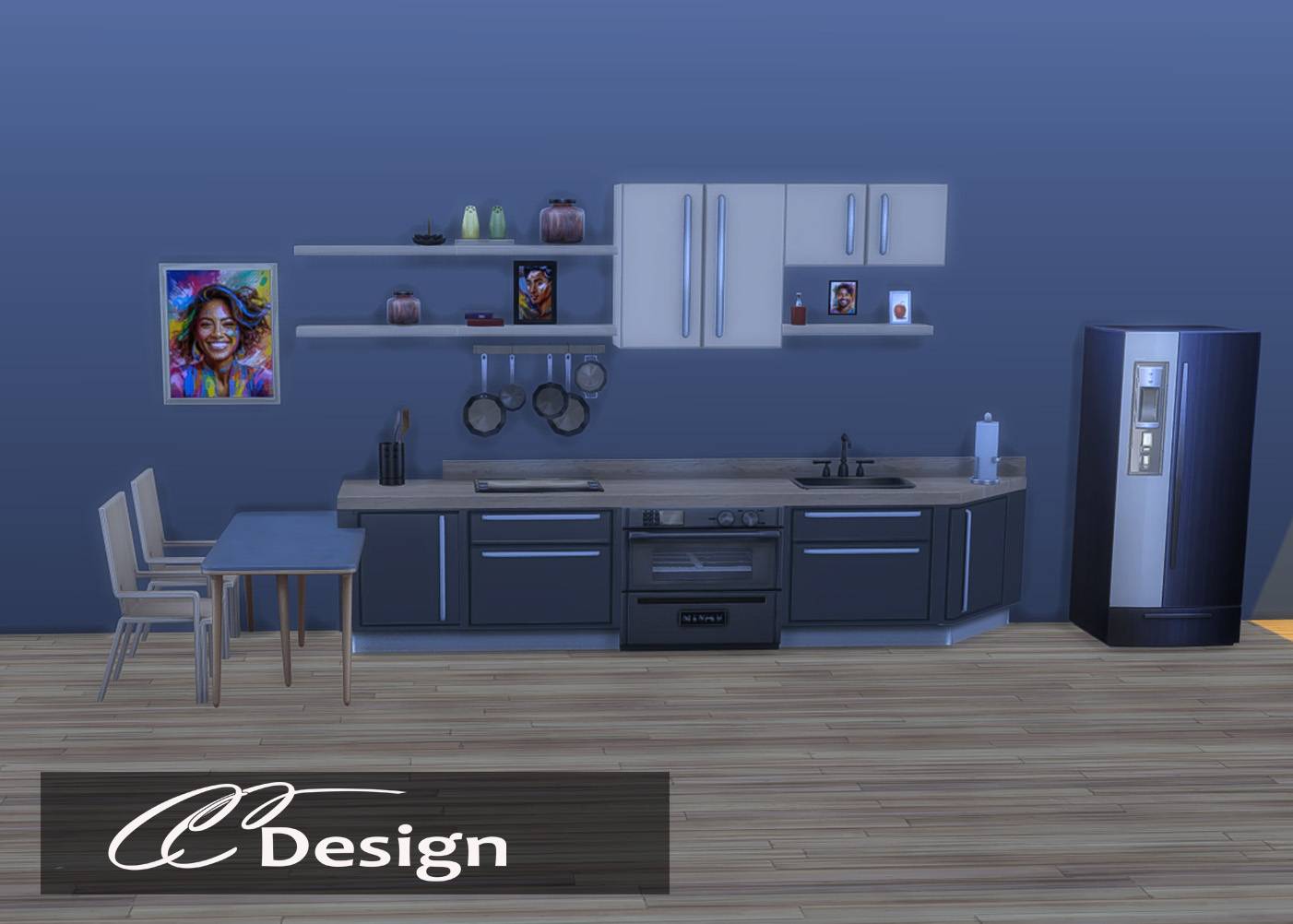 Modern kitchen in 35 colors with wooden worktop. - Gallery - The Sims 4 ...