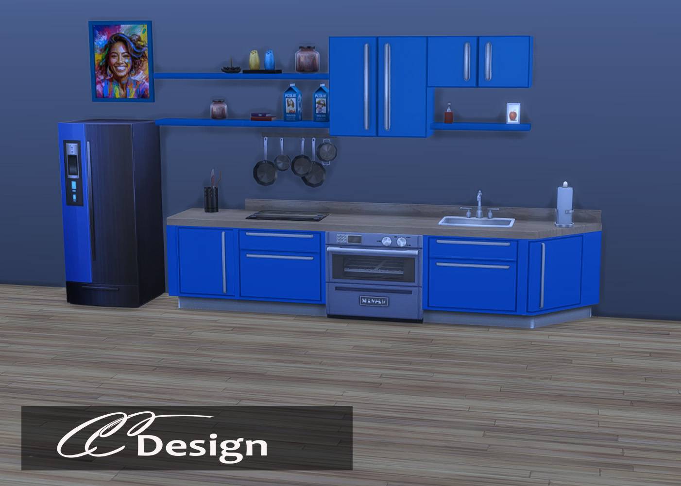 Modern kitchen in 35 colors with wooden worktop. - Gallery - The Sims 4 ...