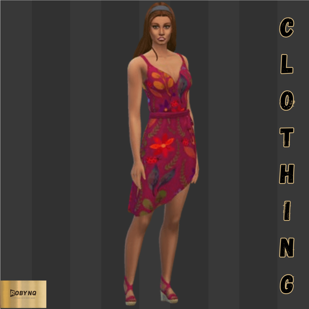 Huescape floral fantasy dress set - The Sims 4 Create a Sim - CurseForge