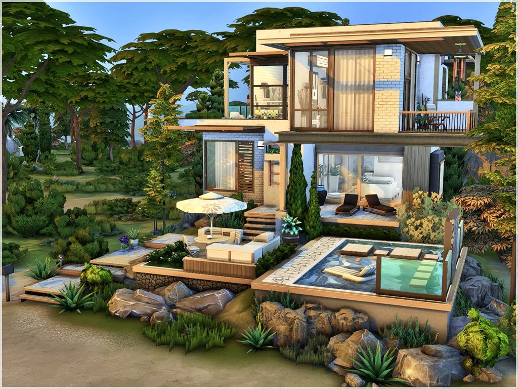 Modern Cozy House - Gallery - The Sims 4 Rooms / Lots - CurseForge