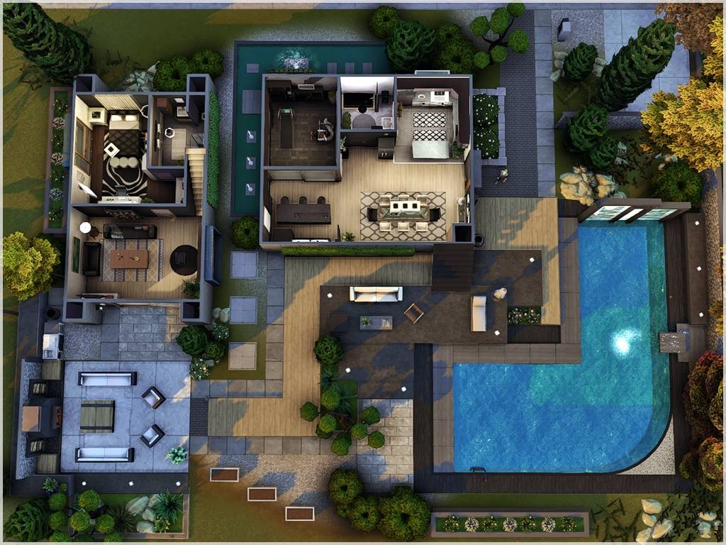 Contemporary Abode 13 - Gallery - The Sims 4 Rooms / Lots - CurseForge