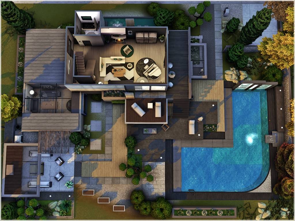 Contemporary Abode 13 - Gallery - The Sims 4 Rooms / Lots - CurseForge