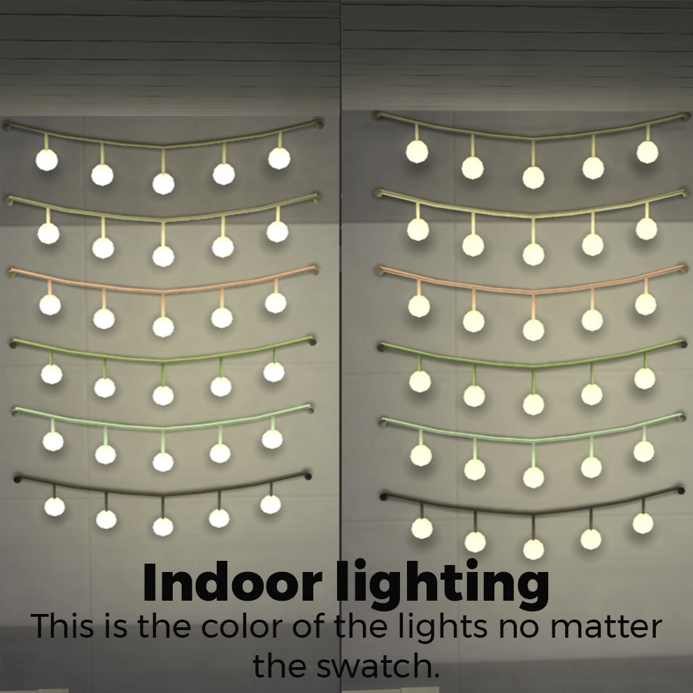 Basegame Wall String Lights, Short - Gallery - The Sims 4 Build / Buy ...