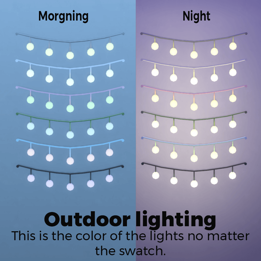 Basegame Wall String Lights, Short - Gallery - The Sims 4 Build / Buy ...