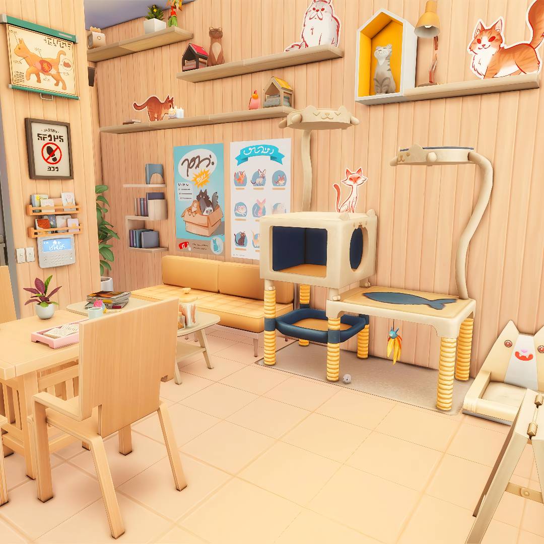 CAT CAFE 🐈 Residential Home - Gallery - The Sims 4 Rooms / Lots ...