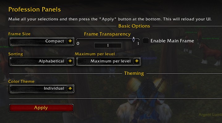 Profession Panels - Gallery - World of Warcraft Addons - CurseForge