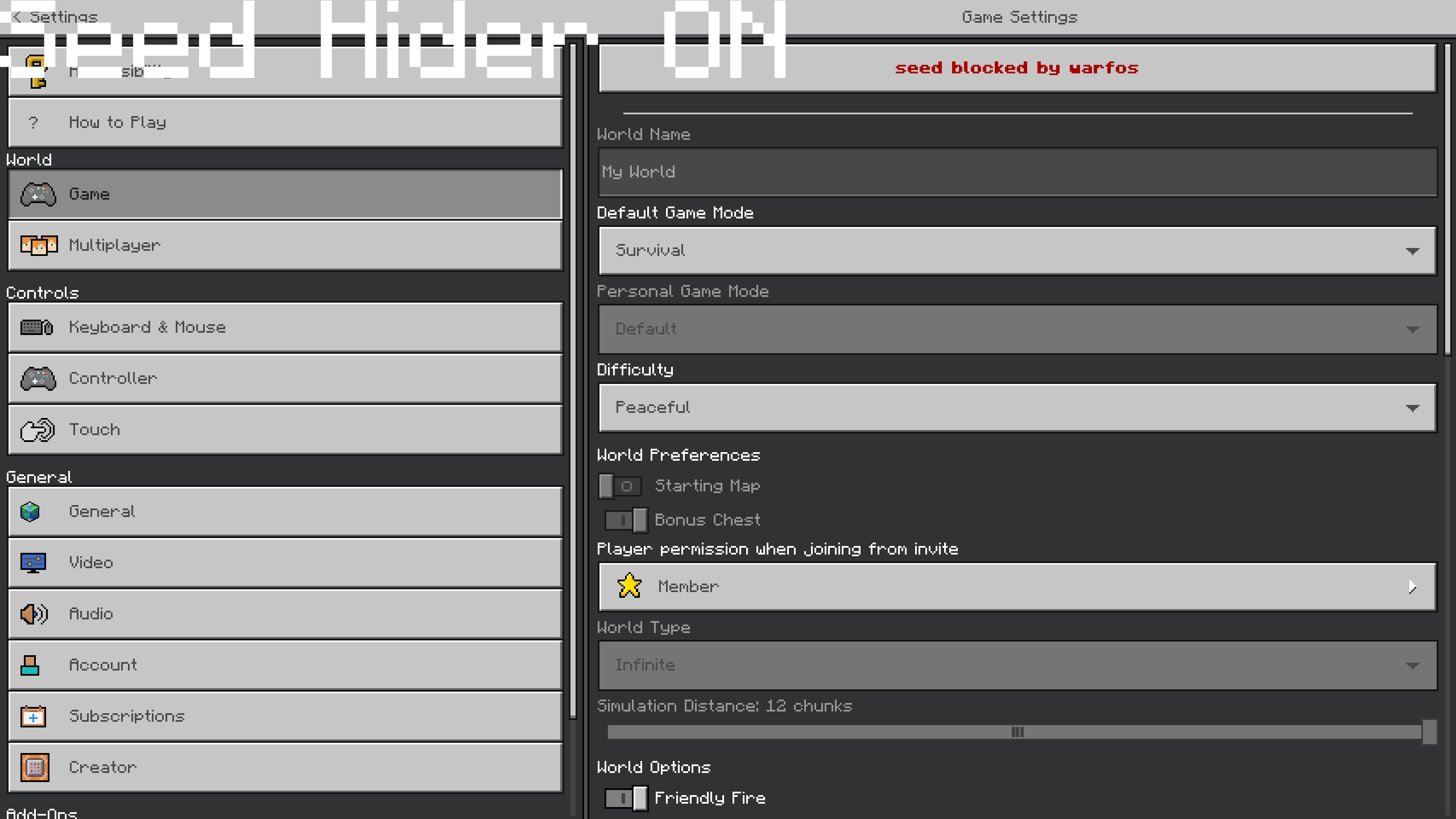 Seed Hider - Gallery - Minecraft Bedrock Texture Packs - CurseForge