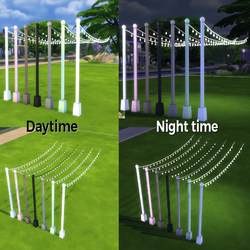Basegame Pole String Lights - Gallery - The Sims 4 Build / Buy - CurseForge