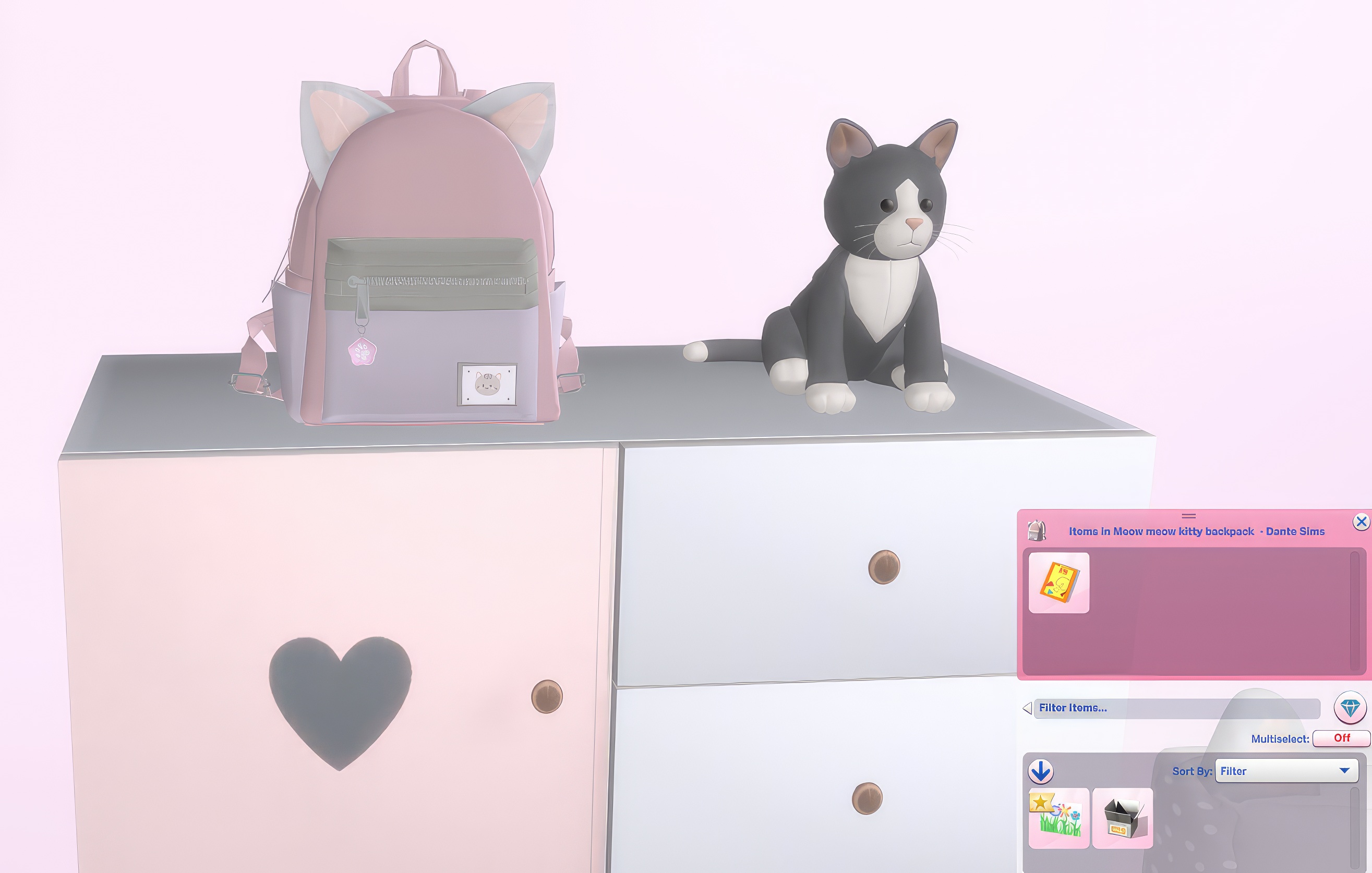Kids Meow meow kitty school backpack - Gallery - The Sims 4 Build / Buy ...