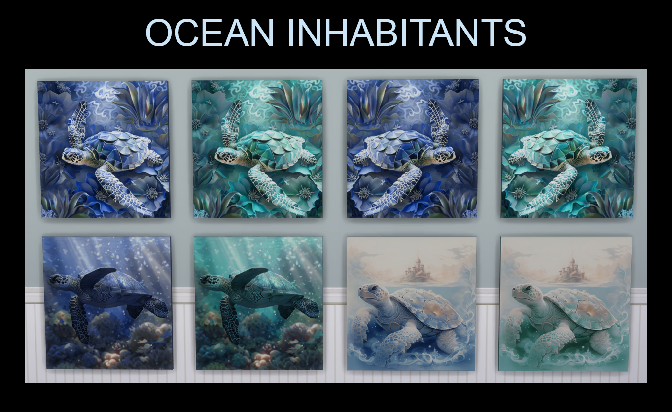 Ocean Inhabitants Paintings - Gallery - The Sims 4 Build / Buy - CurseForge