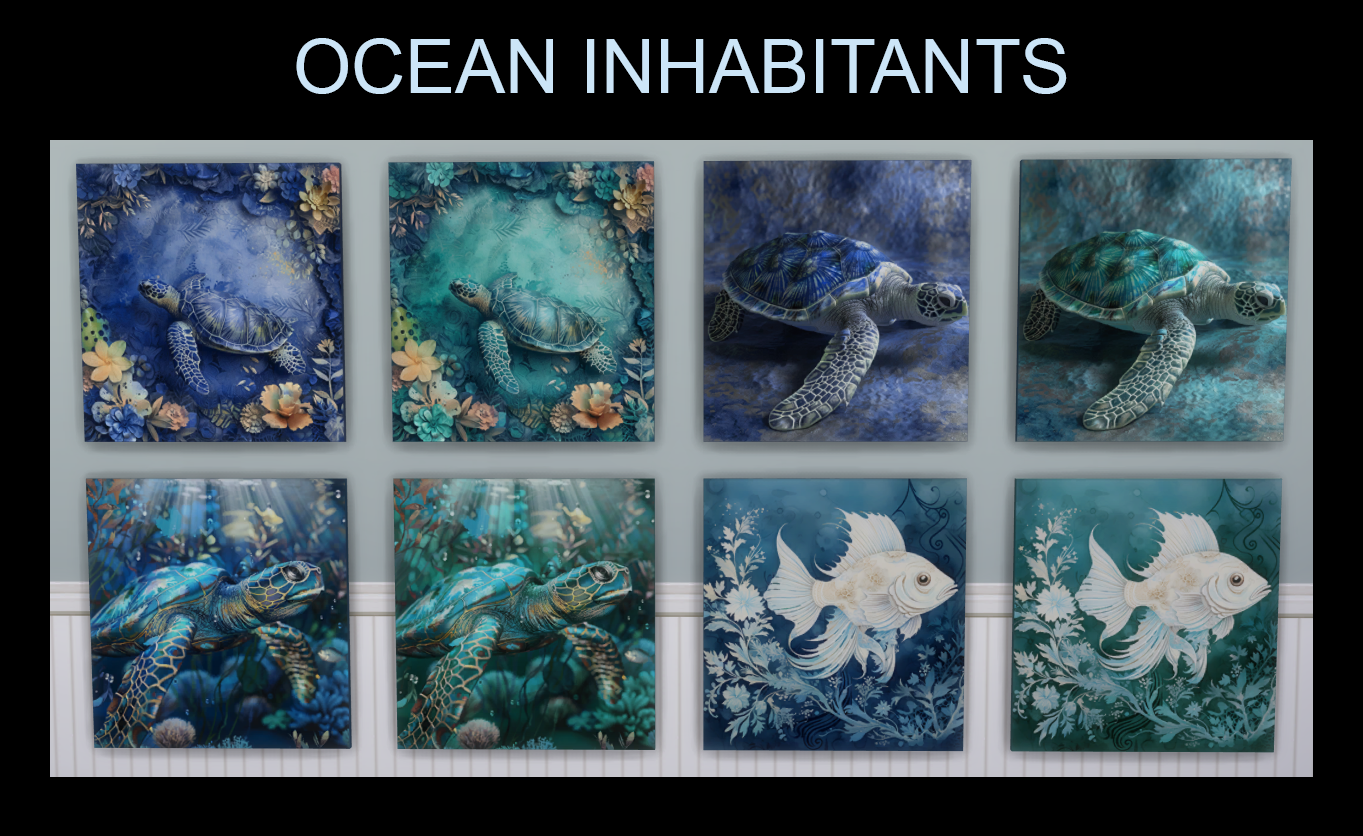 Ocean Inhabitants Paintings - Gallery - The Sims 4 Build / Buy - CurseForge