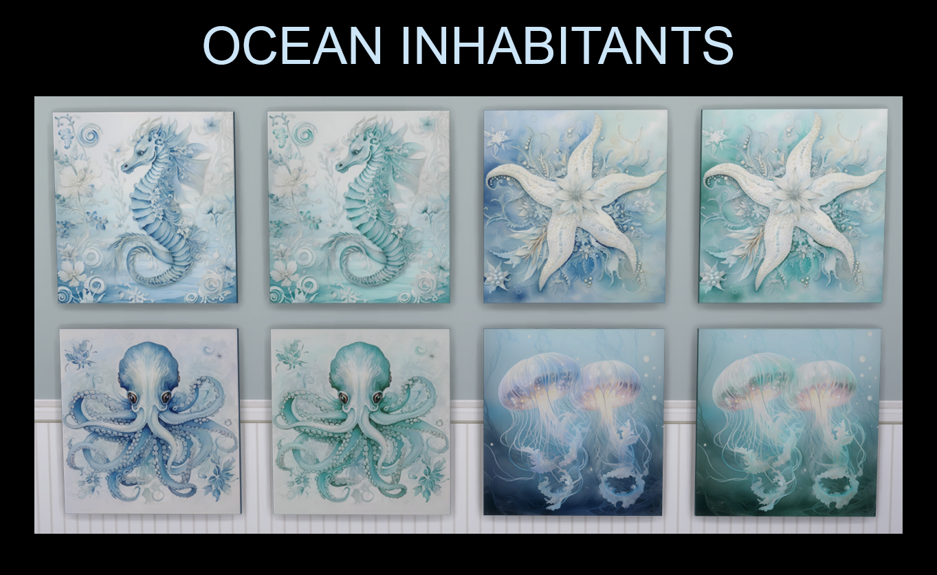 Ocean Inhabitants Paintings - Gallery - The Sims 4 Build / Buy - CurseForge