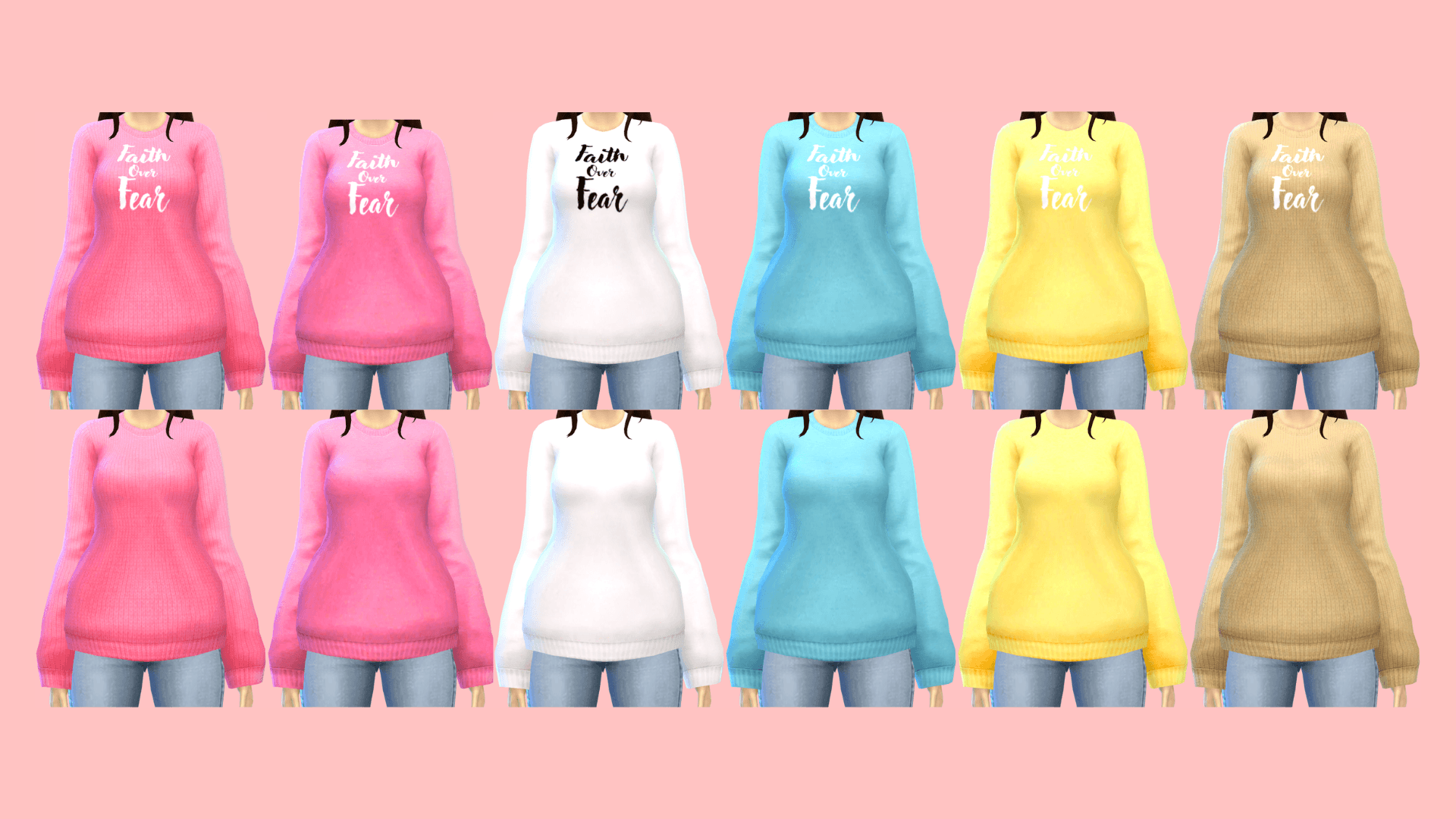 Faith Over Fear Sweatshirt - Gallery - The Sims 4 Create a Sim - CurseForge