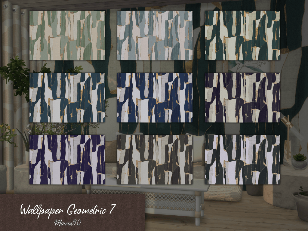 Wallpaper Geometric #7 - Gallery - The Sims 4 Build / Buy - CurseForge