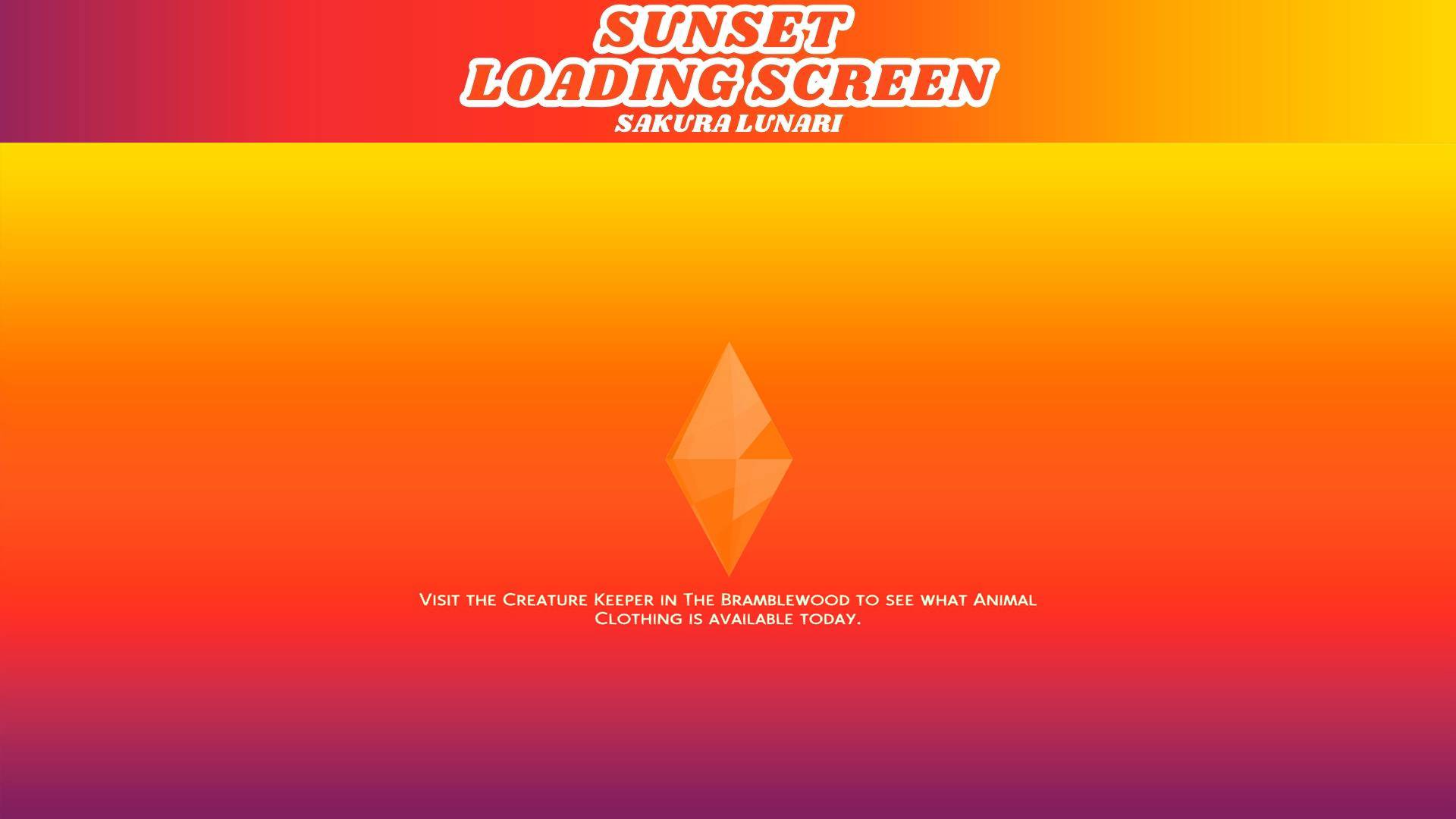 Sunset Loading Screen - The Sims 4 Mods - CurseForge