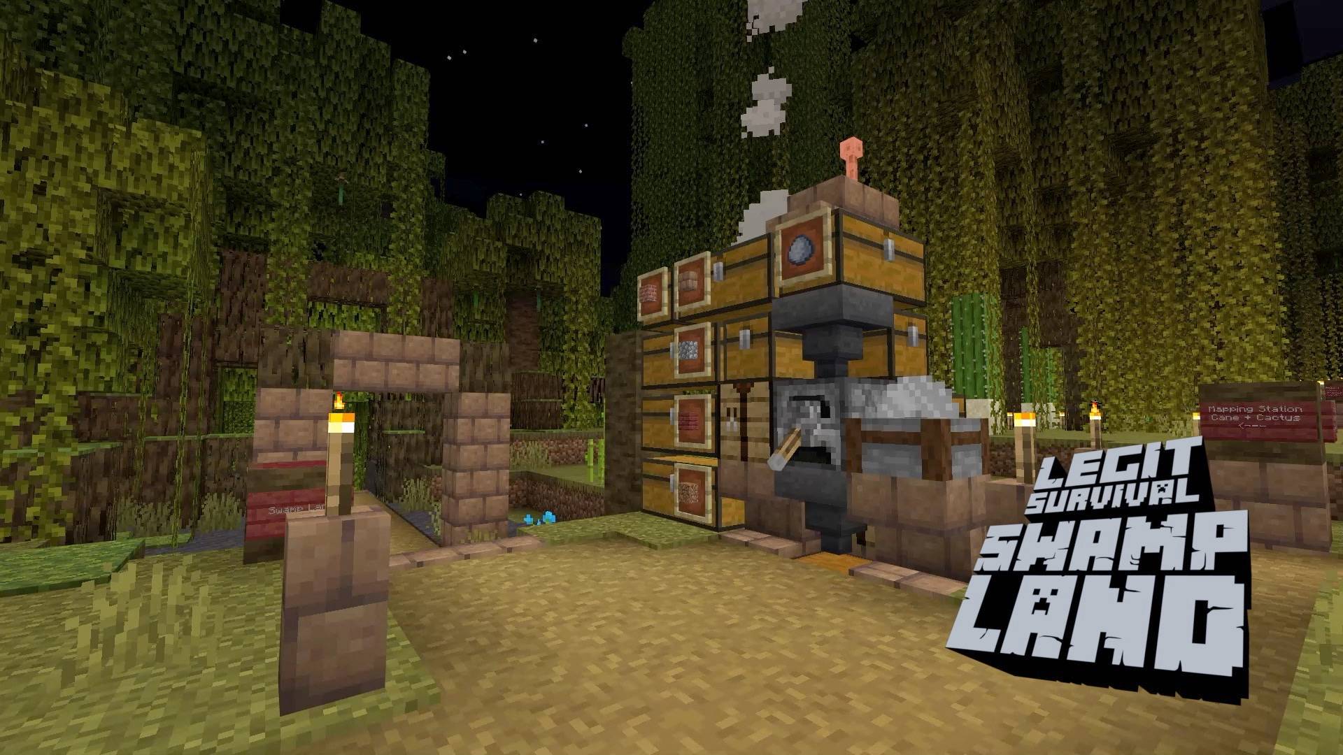 Legit Survival Swamp Land - Gallery - Minecraft Bedrock Maps - CurseForge