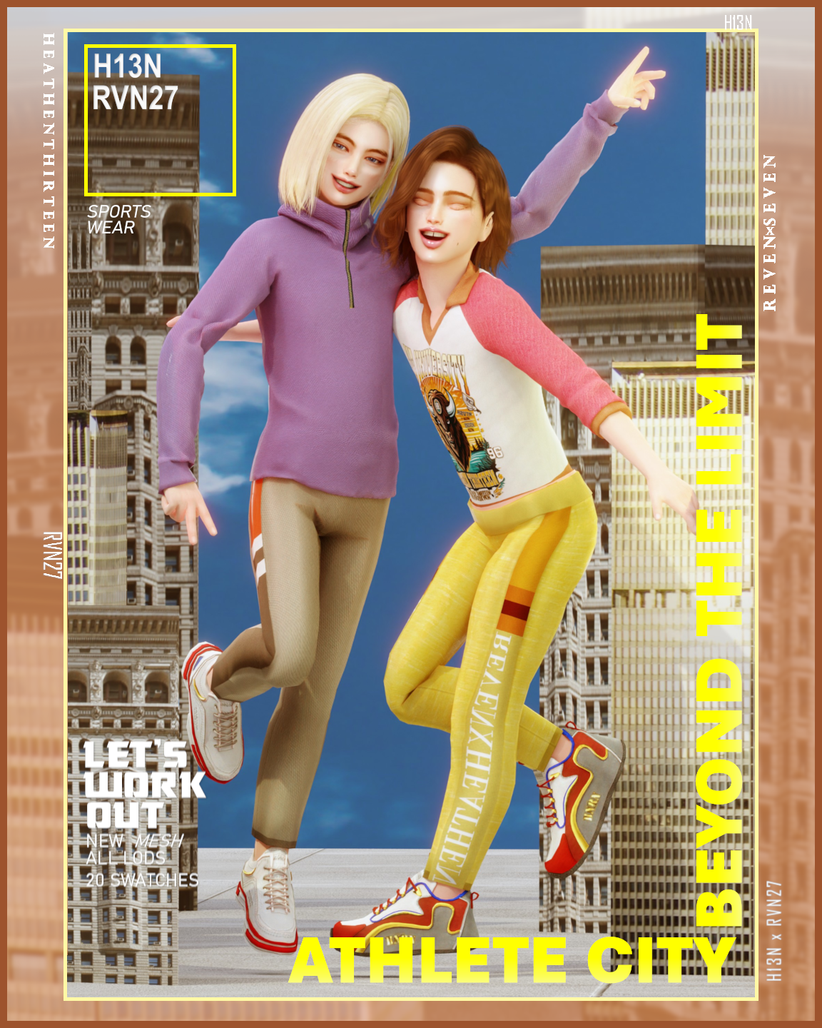Child's Graphic Side Pilates Leggings - Gallery - The Sims 4 Create a ...