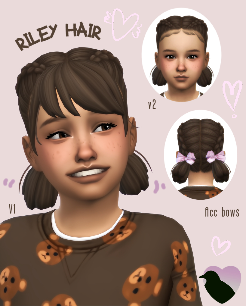 Riley Hair For Kids - Gallery - The Sims 4 Create a Sim - CurseForge