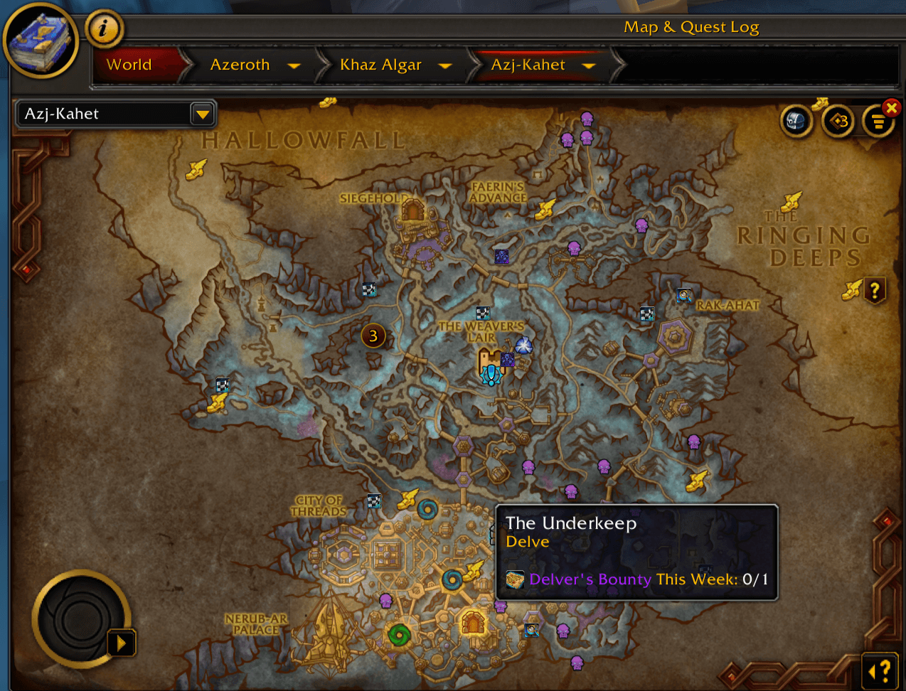 Weekly Delve Maps - Mutli-character Delver's Bounty Tracker - World of ...